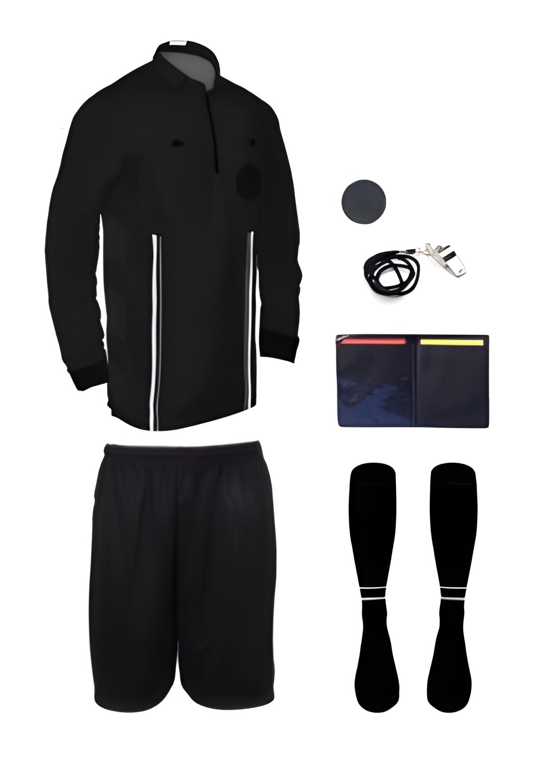 7 Pc. Full Sleeve Soccer Referee Uniform | Soccer Referee Attire | Kit ...