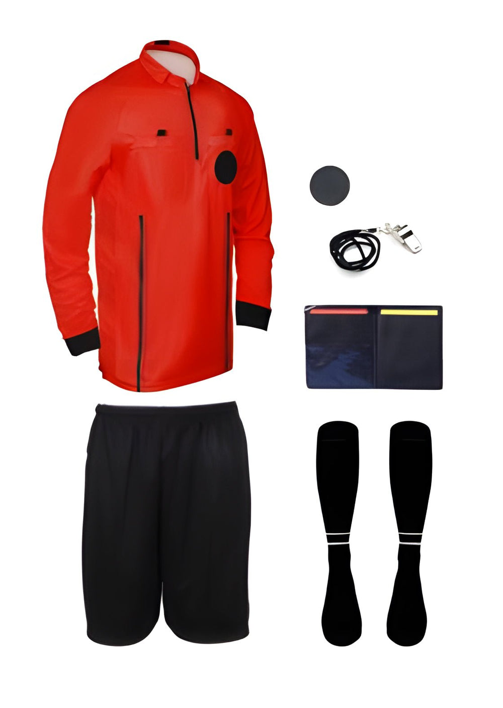 7 Pc. Full Sleeve Soccer Referee Uniform | Soccer Referee Attire | Kit ...